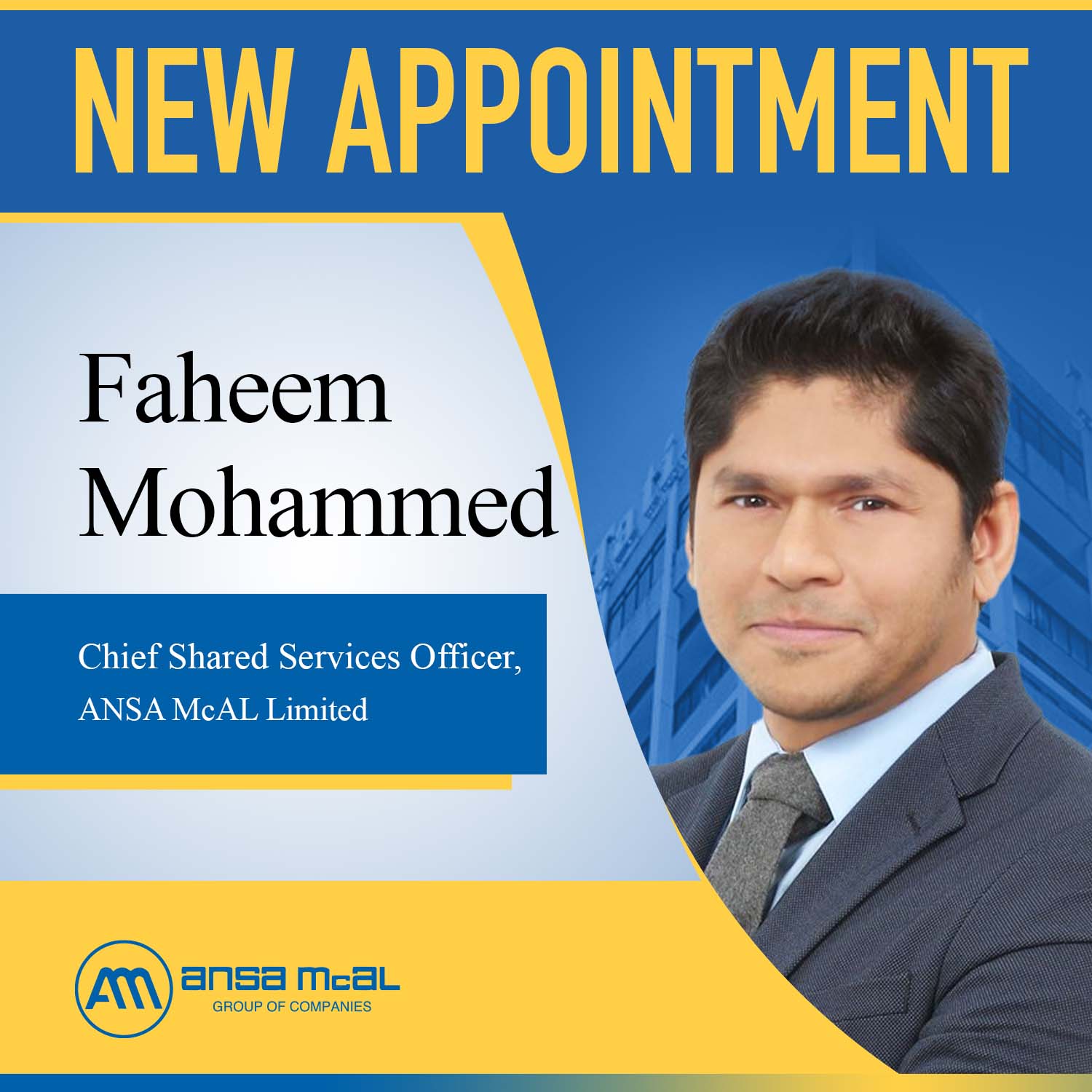 Executive Changes at Head Office - ANSA McAL