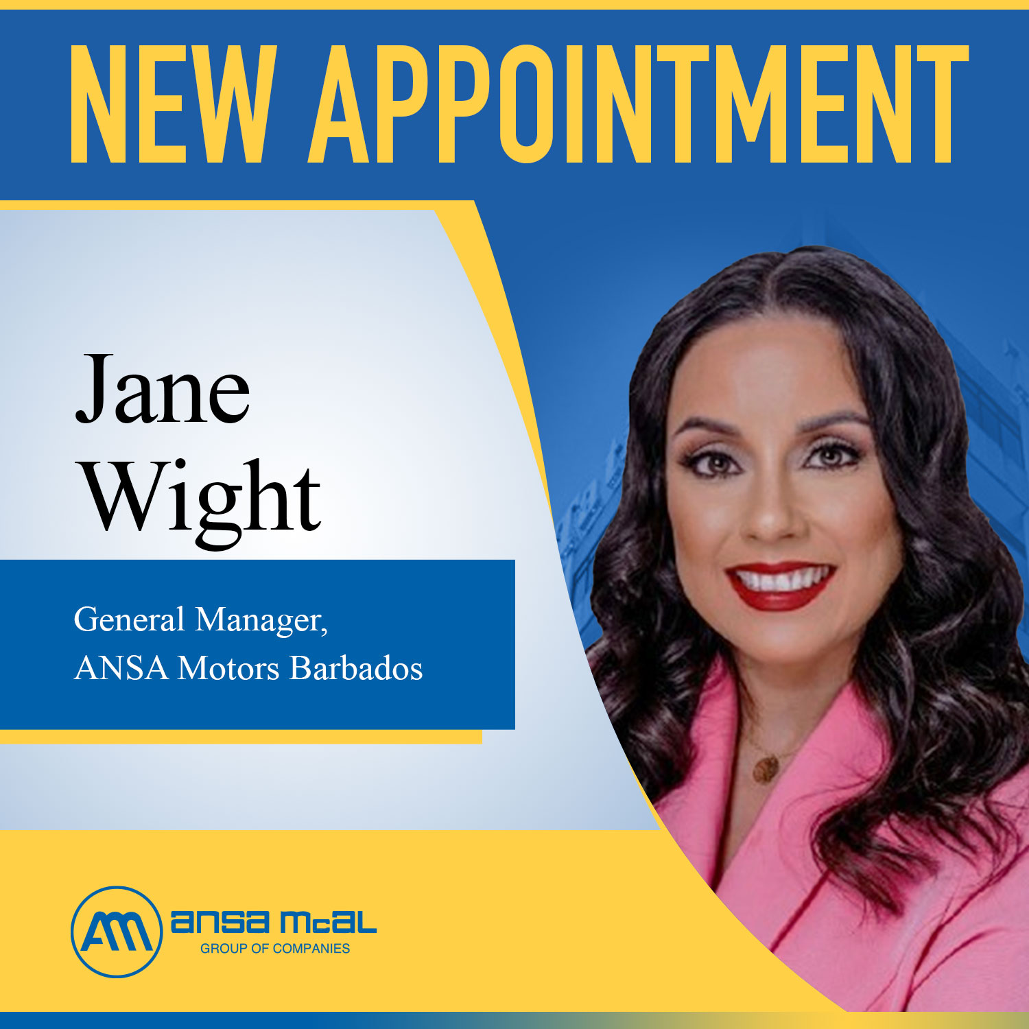 New Appointment: Jane Wight – General Manager, ANSA Motors Barbados ...