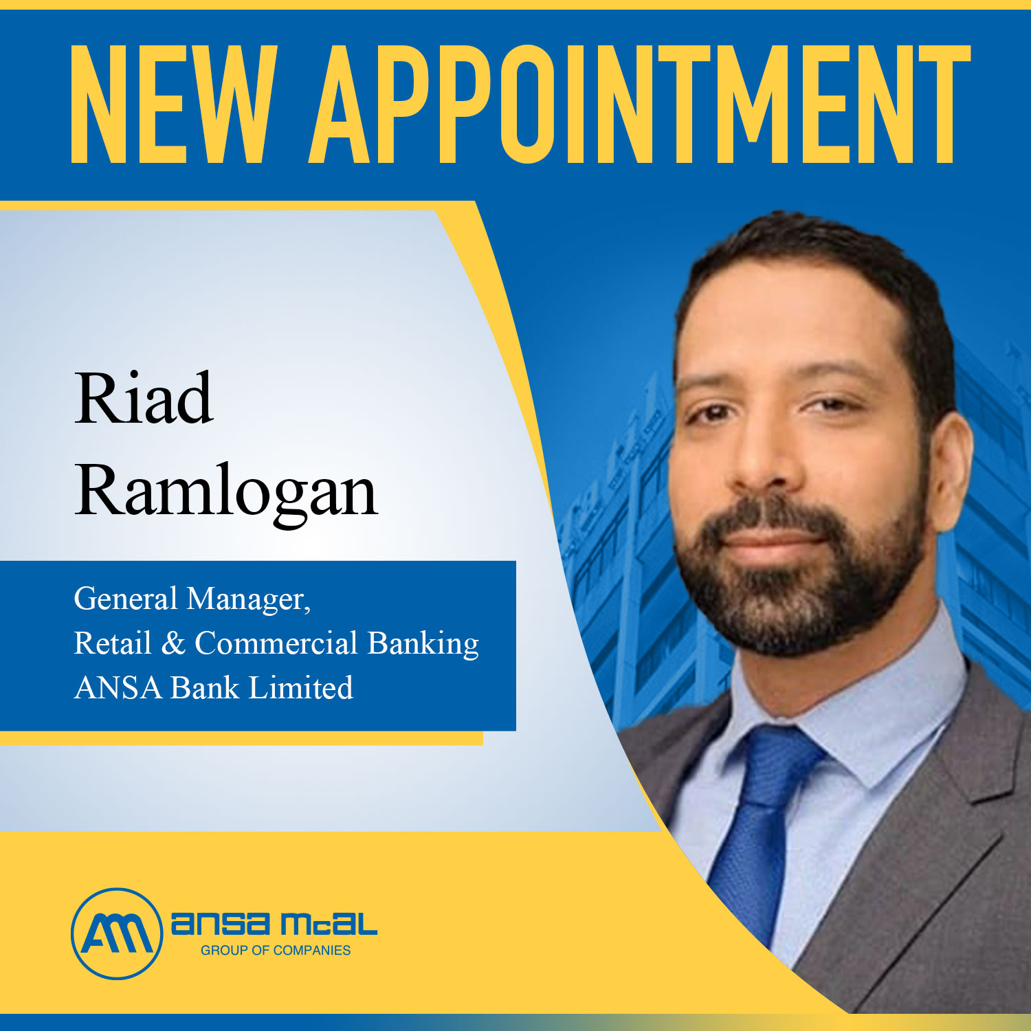 New Appointment: Riad Ramlogan, General Manager, Retail & Commerical ...